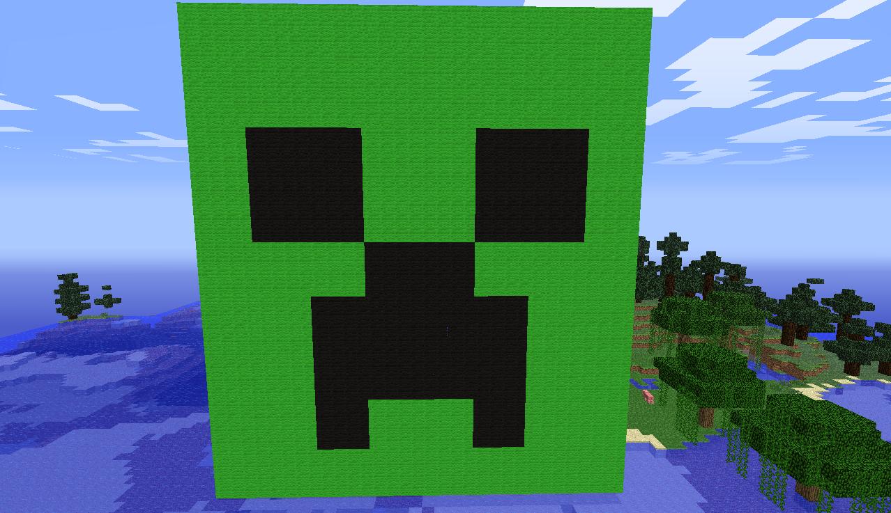 Giant Creeper Face Minecraft Map